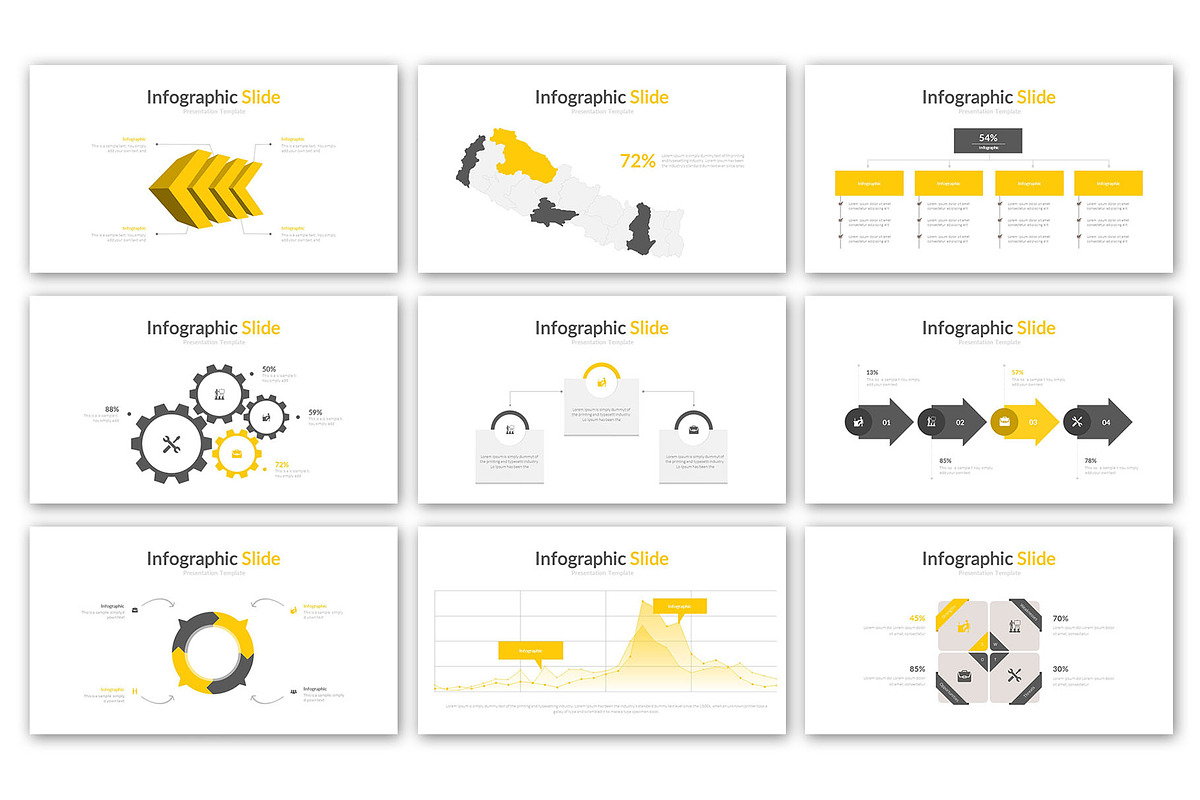 Yellow Modern Presentation Template, a Presentation Template by ...