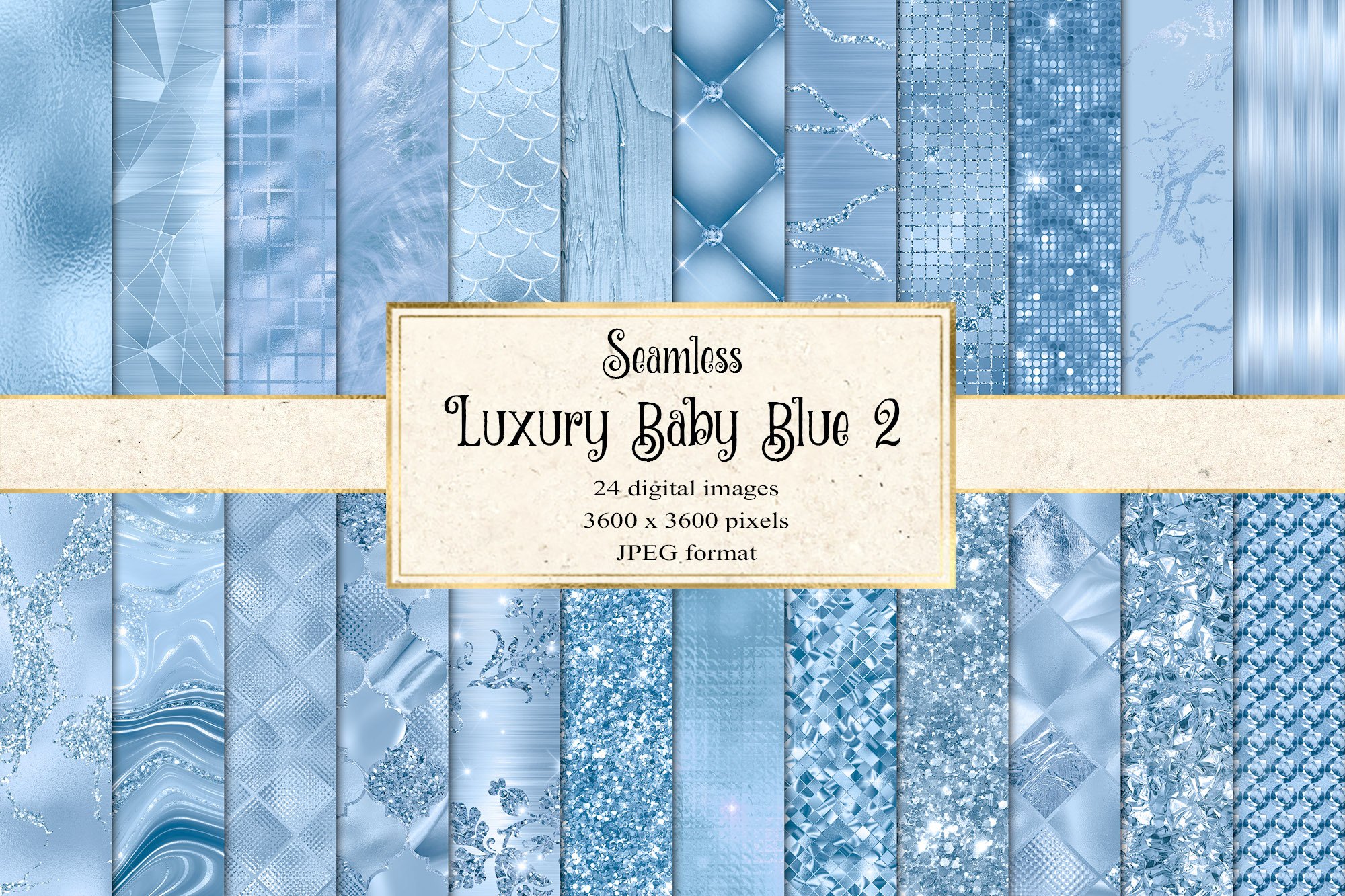 Luxury Baby Blue Textures, a Texture Graphic by Digital Curio