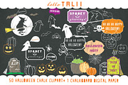 Halloween Chalkboard Clip Art, an Illustration by Hello Talii