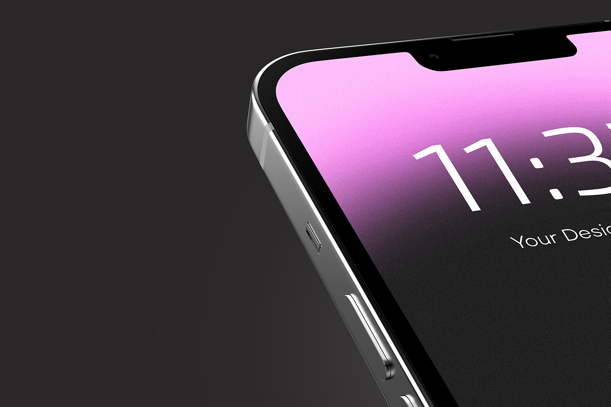 Close up Mobile Screen Mockup