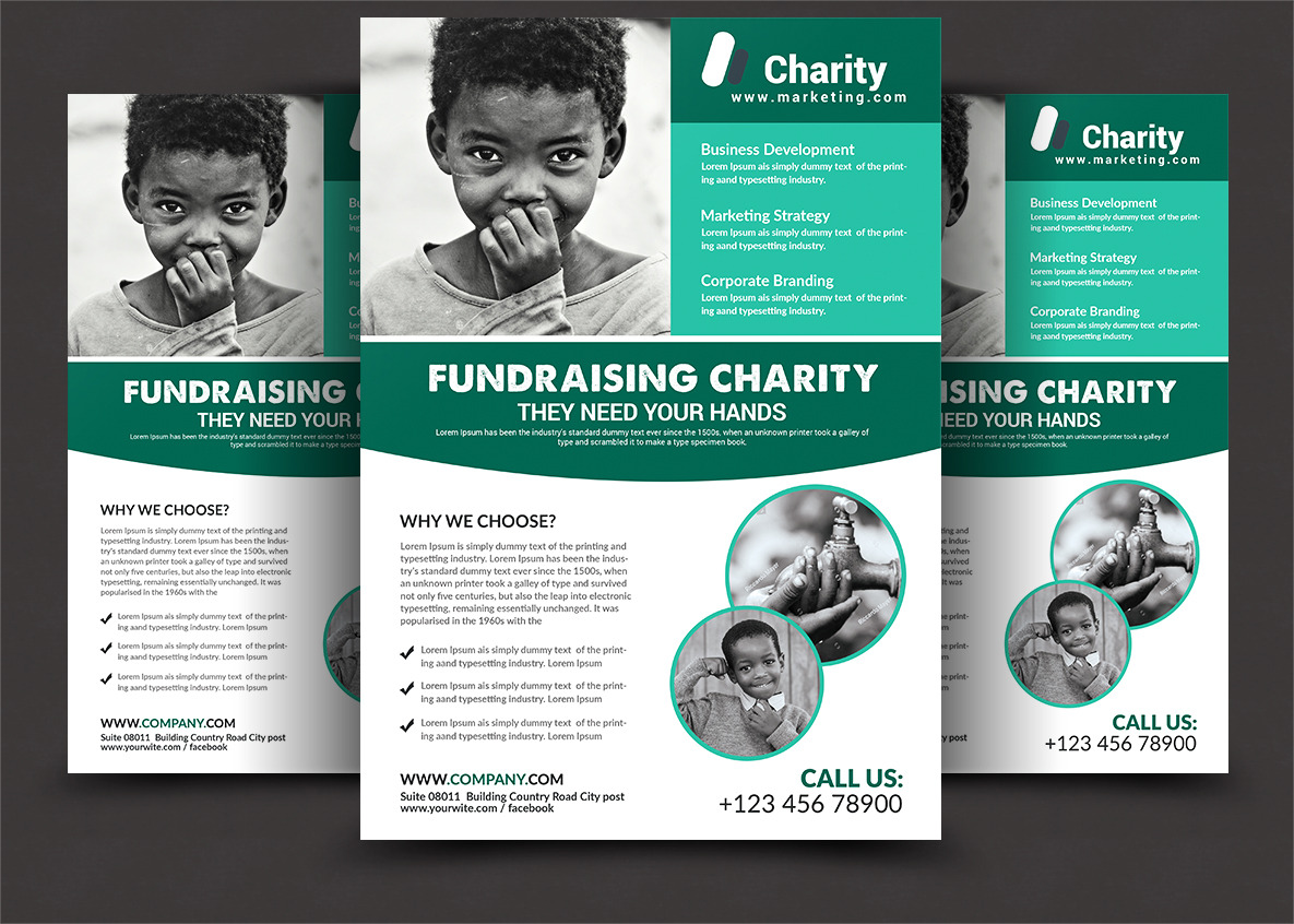 Kids Charity Flyer Template, a Flyer Template by AfzaalGraphics