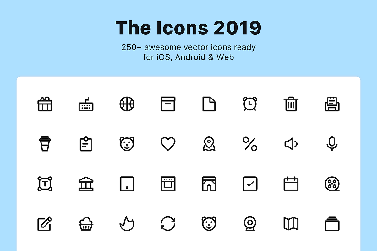 250+ Perfect Vector Icons, an Icon by The Icons 2019