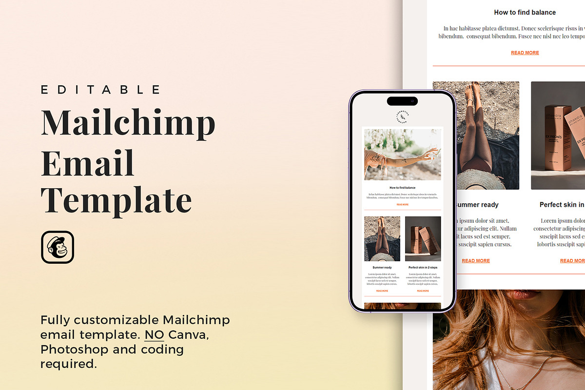 Email Template for Mailchimp | Creative Market