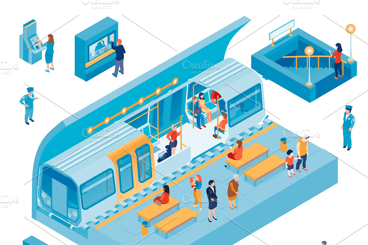 Isometric underground set, an Icon by Macrovector | Creative Market