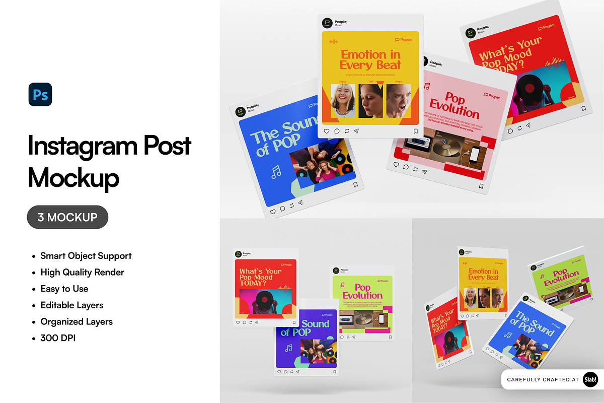 Instagram Post Mockup, a Mockup by SLAB! Design