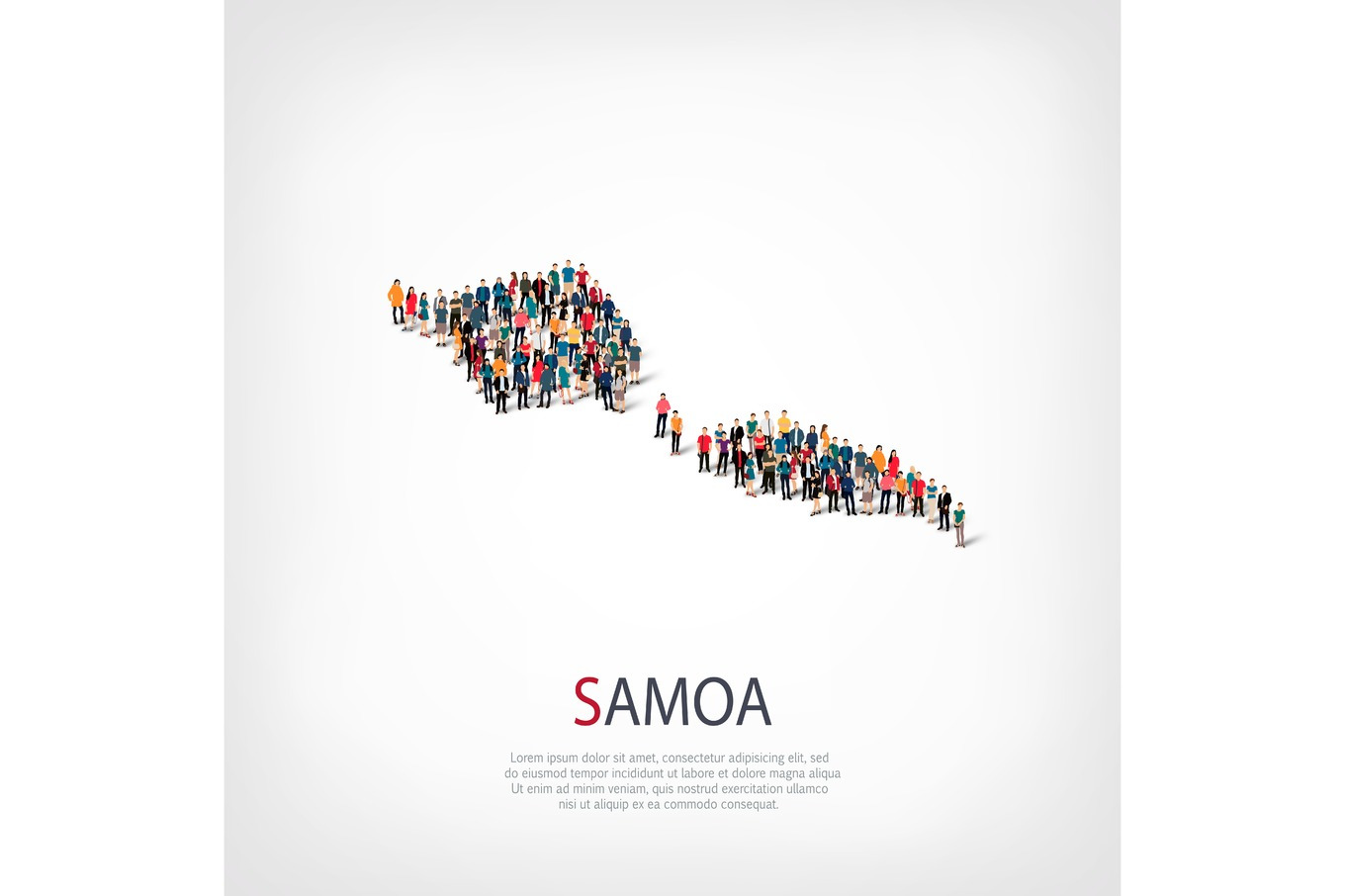 people map country Samoa vector, a Person Illustration by 3D Tai ...