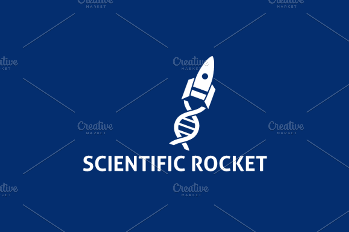 SCIENTIFIC ROCKET_Logo, a Branding & Logo Template by NiklancerShop