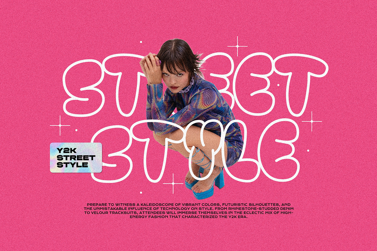 Pinky Funky - Bubble Graffiti Font, a Handwritten Font by Imoodev