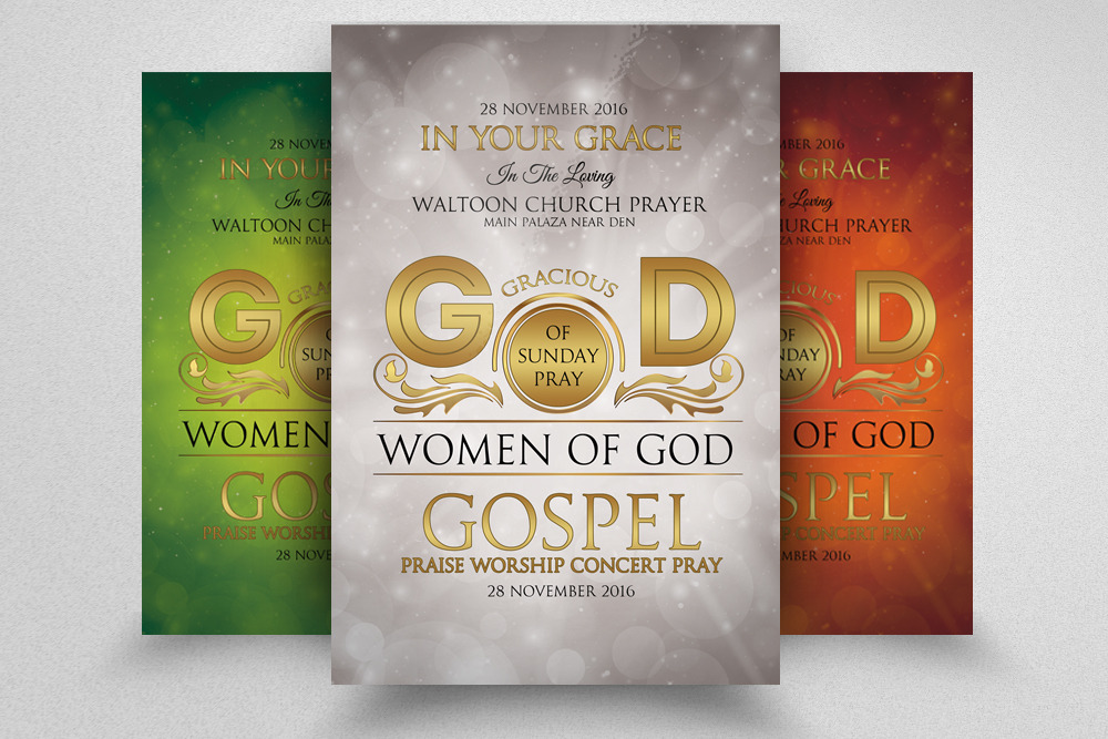Gospel Church Flyer Template, a Flyer Template by Business Flyers