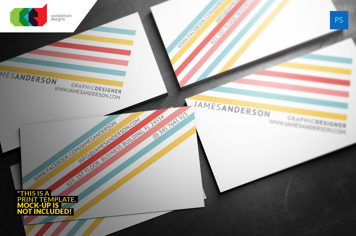 Color Stripes - Business Card, a Business Card Template by Cooledition