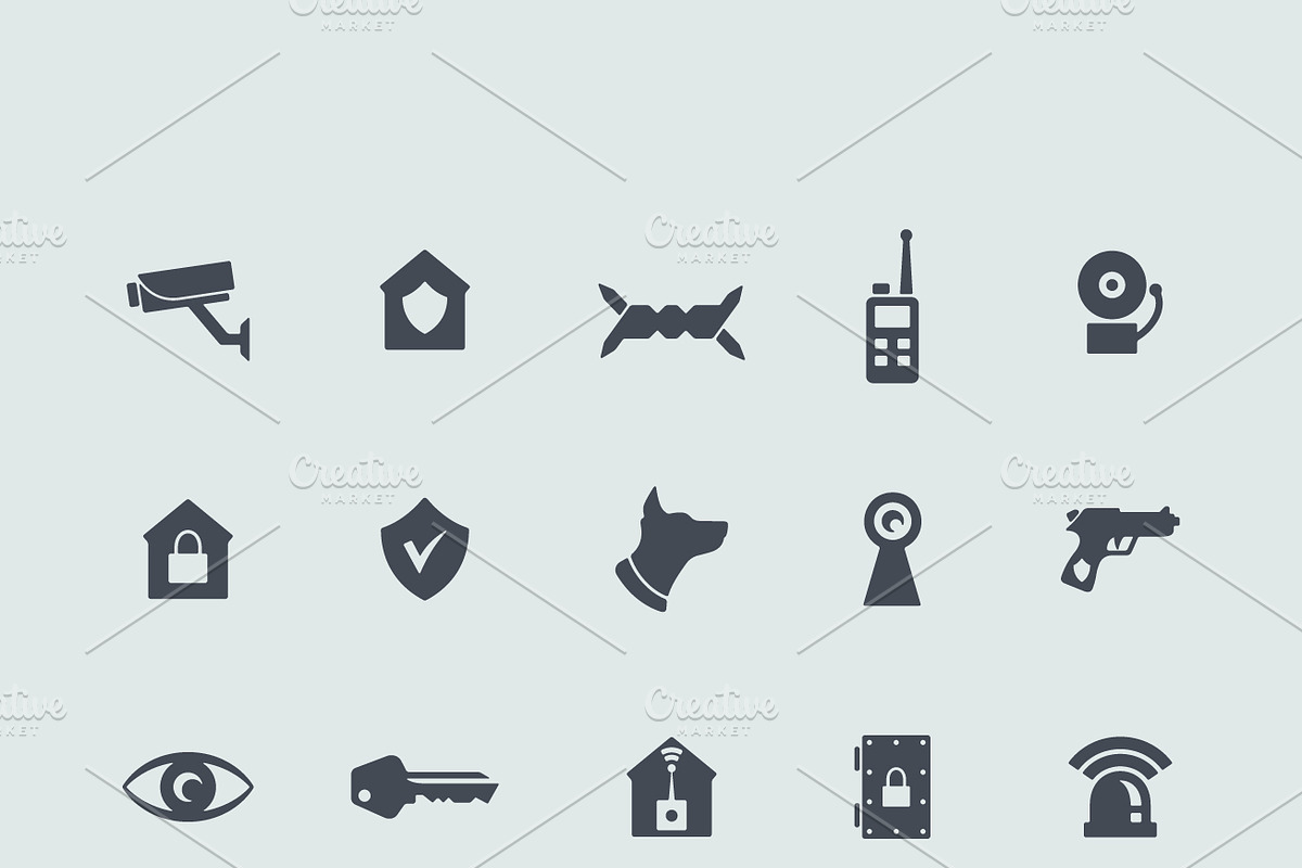 20 security icons, an Icon by Palau