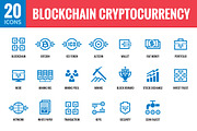 Blockchain Cryptocurrency - 20 Icons, an Icon by serkorkin