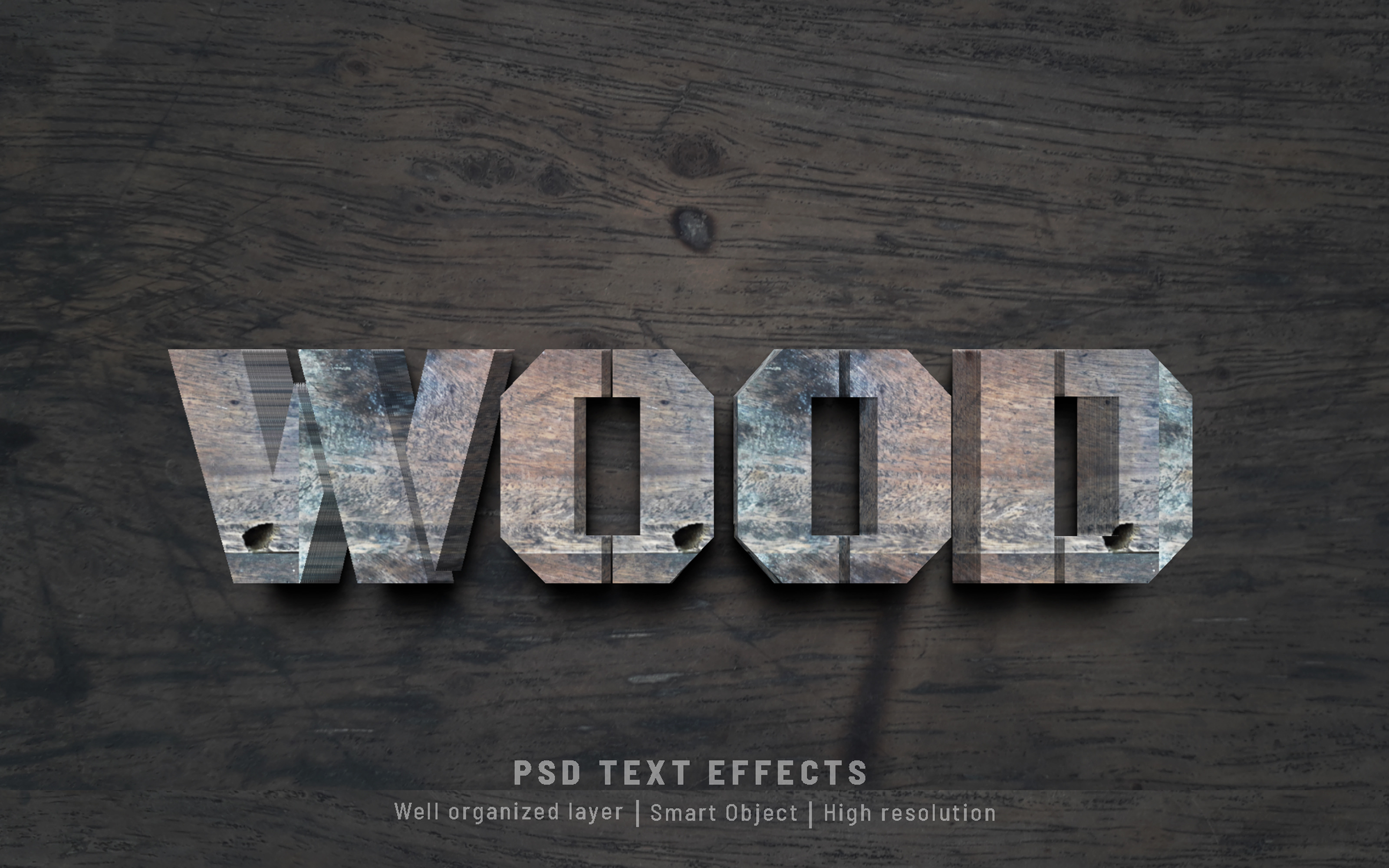 Wood editable text effect PSD, a Layer Style Add-On by mdmijanur0187