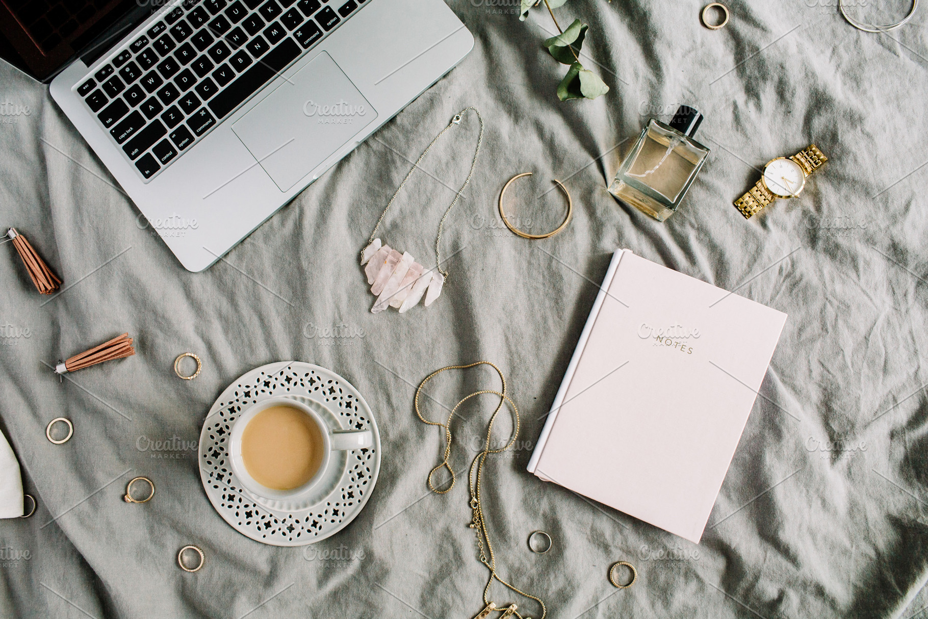 Fashion blogger workspace stock photo containing background and beauty ...