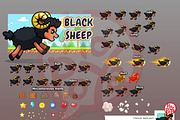 Black Sheep Game Sprites, an Animal Illustration by mikailain