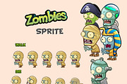 5 Zombie Sprites, an Illustration by DionArtworks | Creative Market