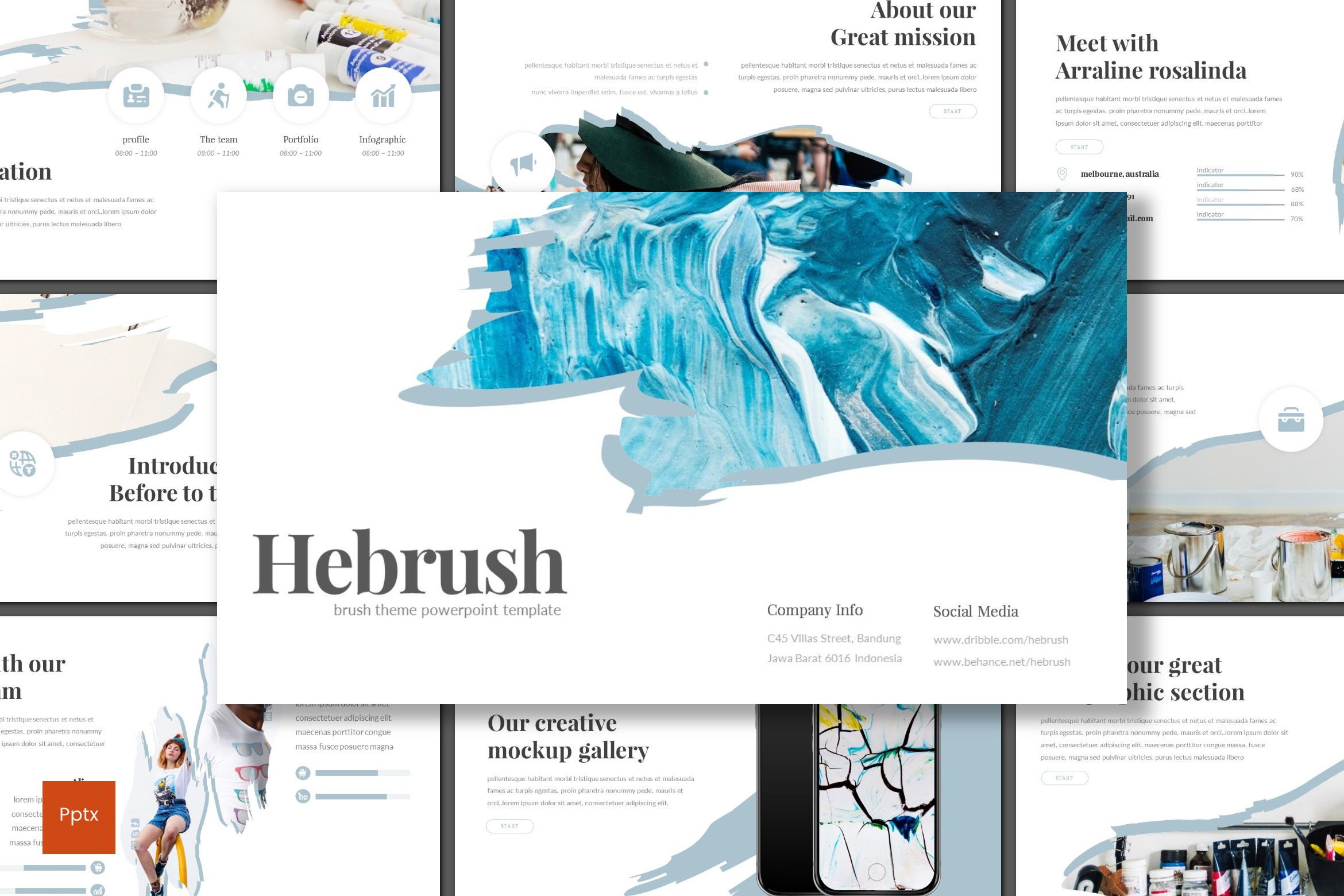 Hebrush - Powerpoint Template, a Presentation Template by inspirasign