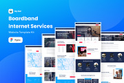 Internet Service Website Template | UI Kits and Libraries ~ Creative Market