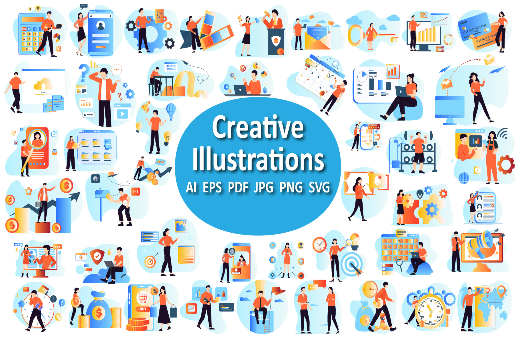 Creative Illustrations Collection, an Illustration by Vector Portal