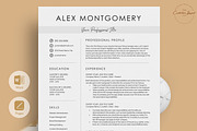 Resume/CV - The Alex, a Resume Template by CreativeLandStudio