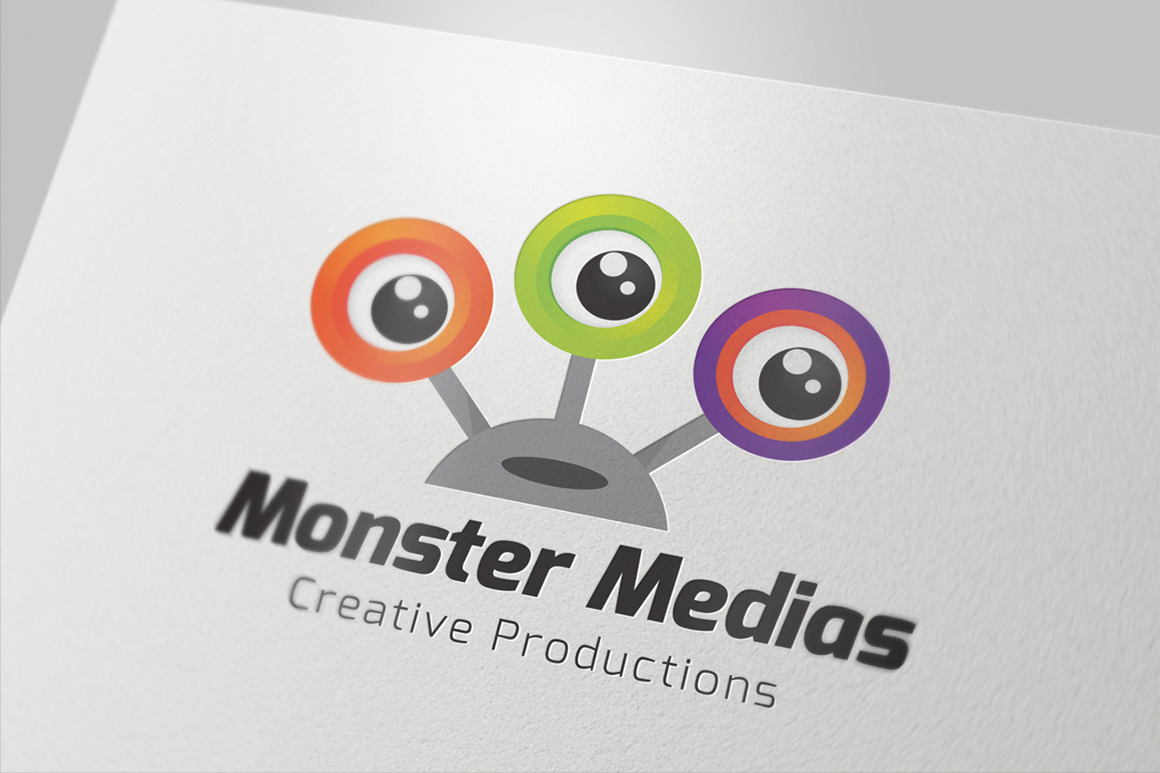 Monster Medias Logo, a Branding & Logo Template by Vectorwins Premium Shop