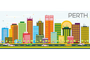 Perth Skyline, a Work Illustration by Booblgum