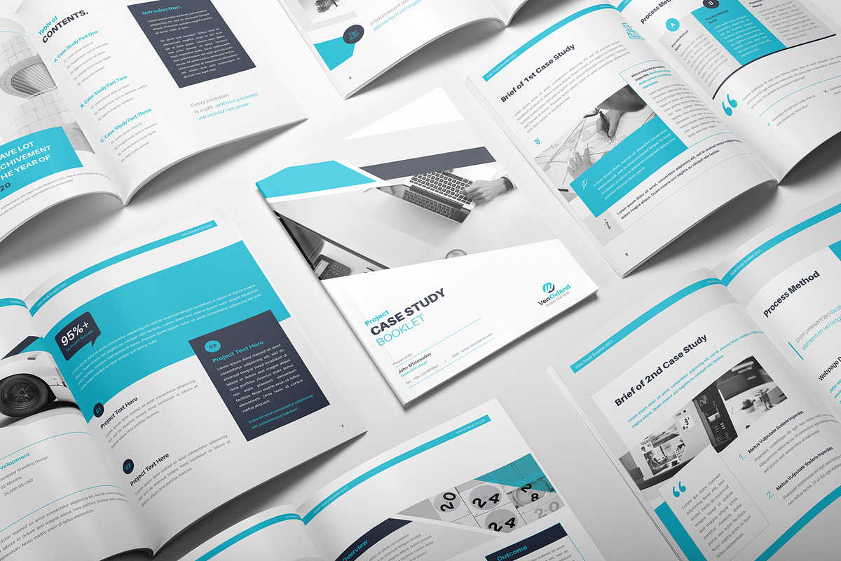 Case Study Booklet, a Brochure Template by Orcshape Studio