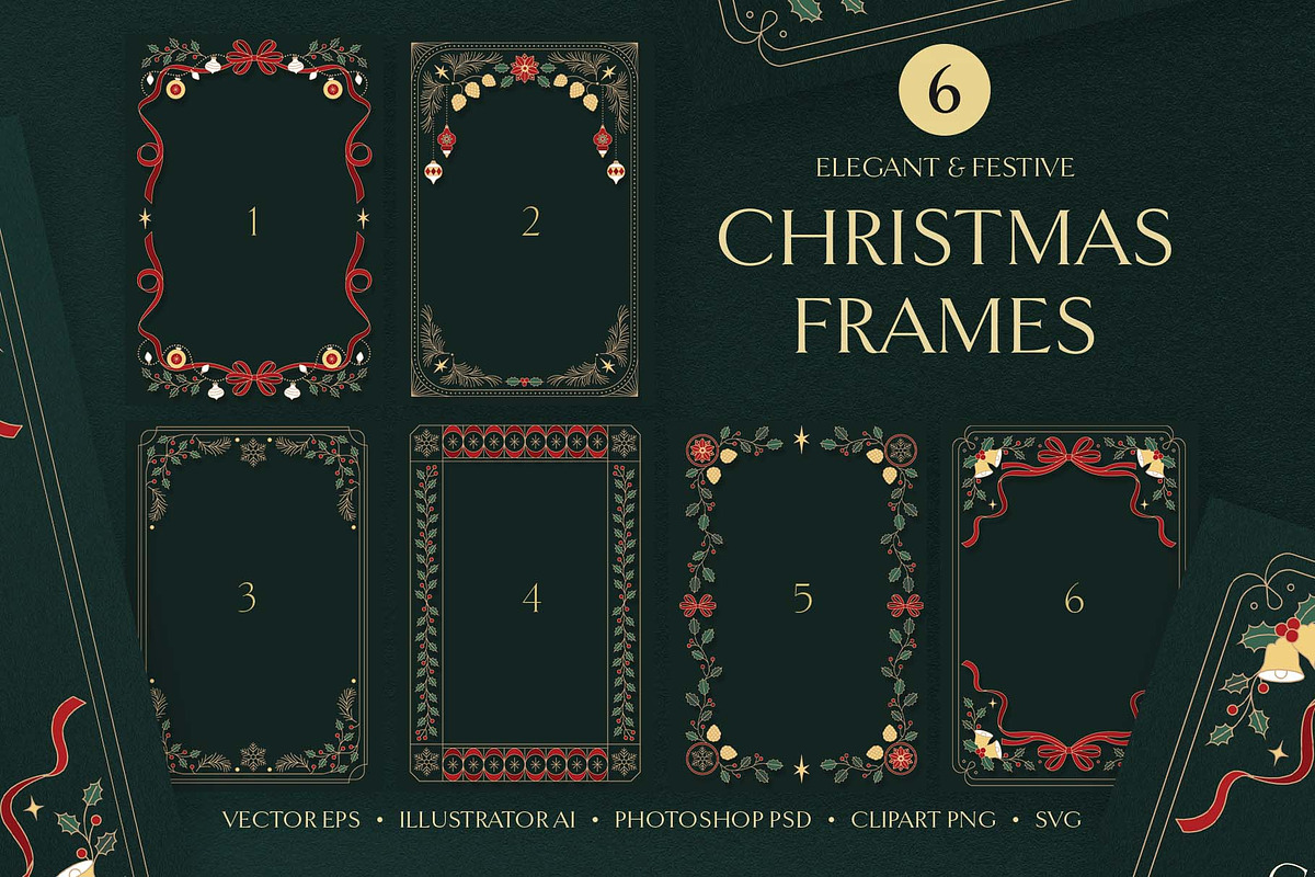 Christmas Borders & Frames, an Object Graphic by DesignerCandies