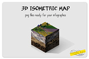 3D isometric map - infographic tool, an Object Graphic by ...