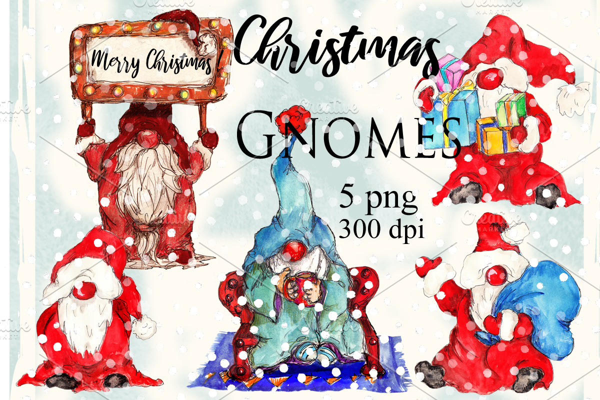Watercolor Christmas Gnomes Pack, an Object Graphic by Arevka ...