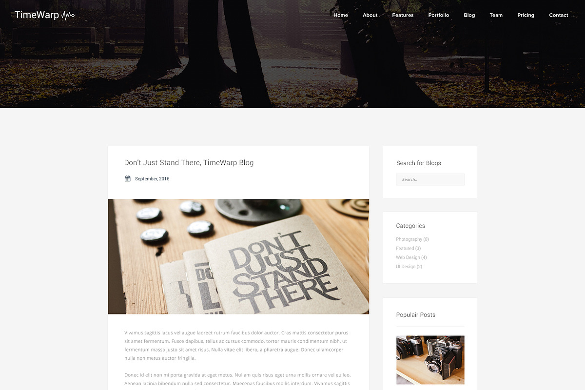 TimeWarp - Wordpress Future Theme, a WordPress Template by MonsArt