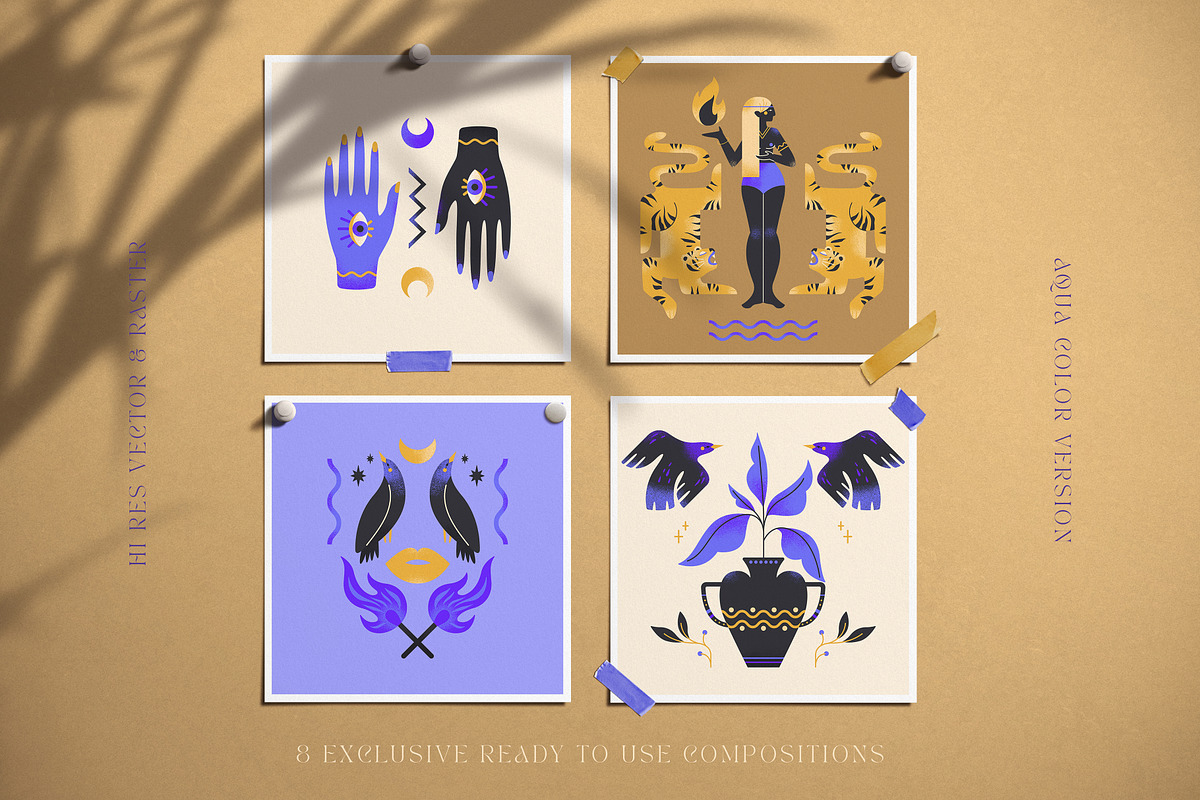 Sacred Oracle Illustration Bundle | Creative Market