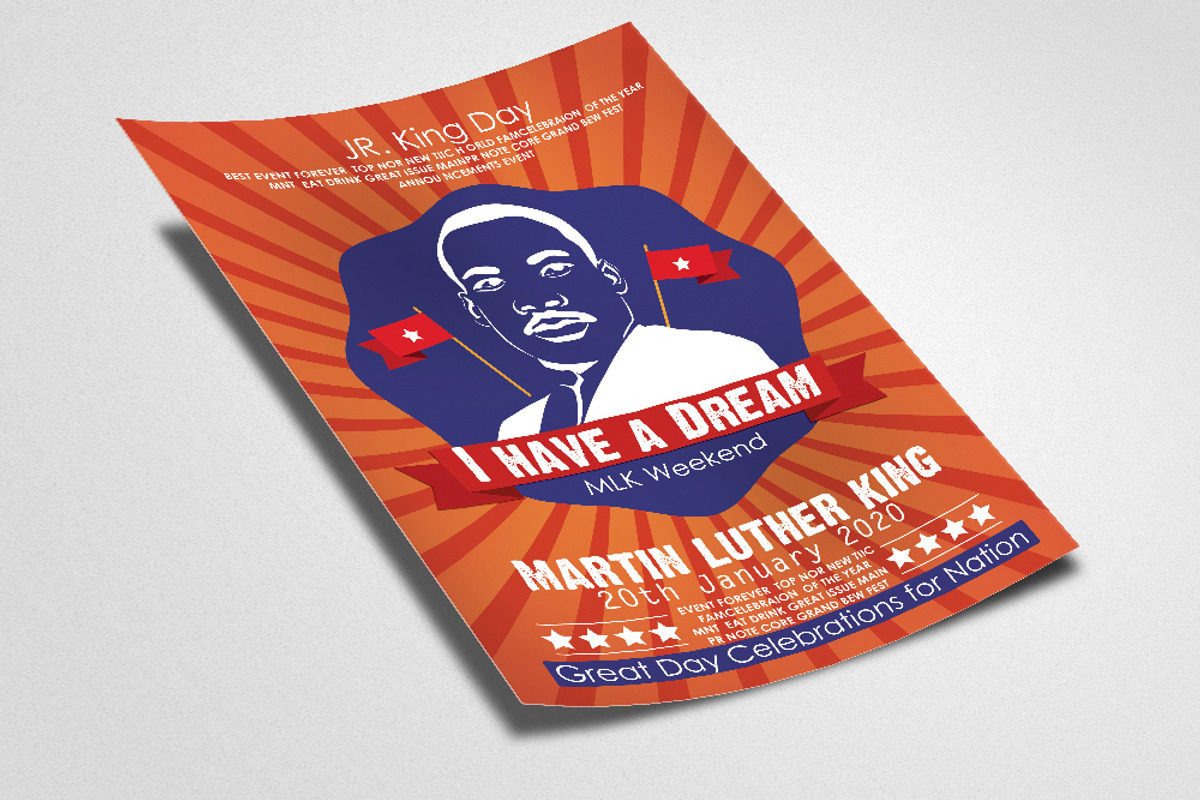 Martin Luther King Jr. Day Flyer, a Flyer Template by Design Up