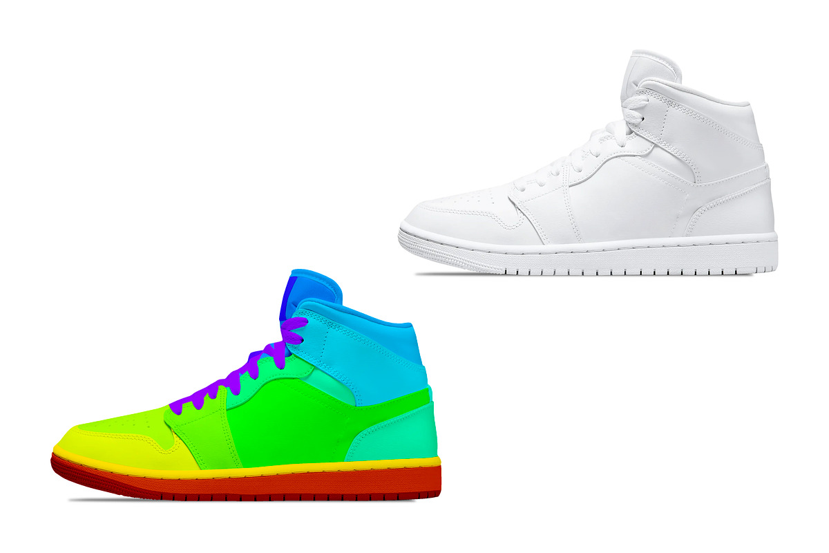 Nike Jordan 1 without swoosh mockup