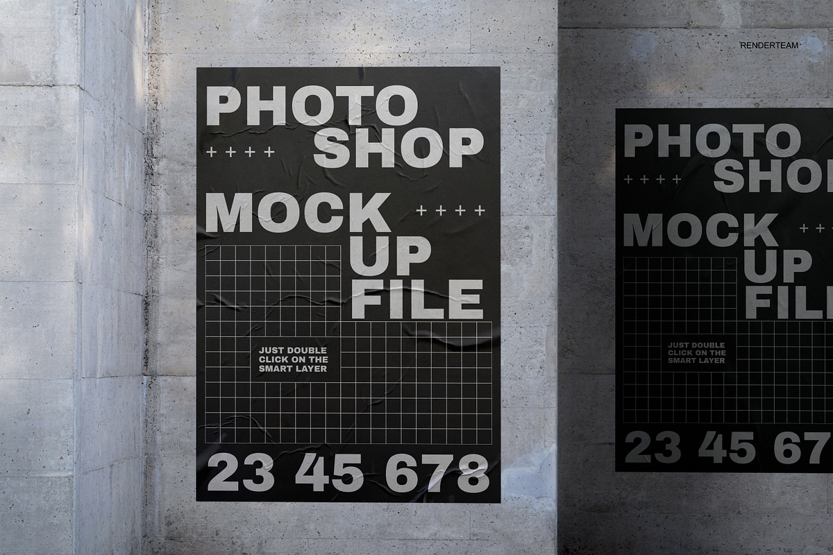 Wall Poster Mockup Set (10 PSD)