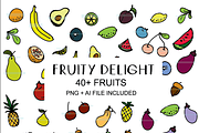 HAND DRAWN FRUIT BUNDLE - VEGAN | Food Illustrations ~ Creative Market