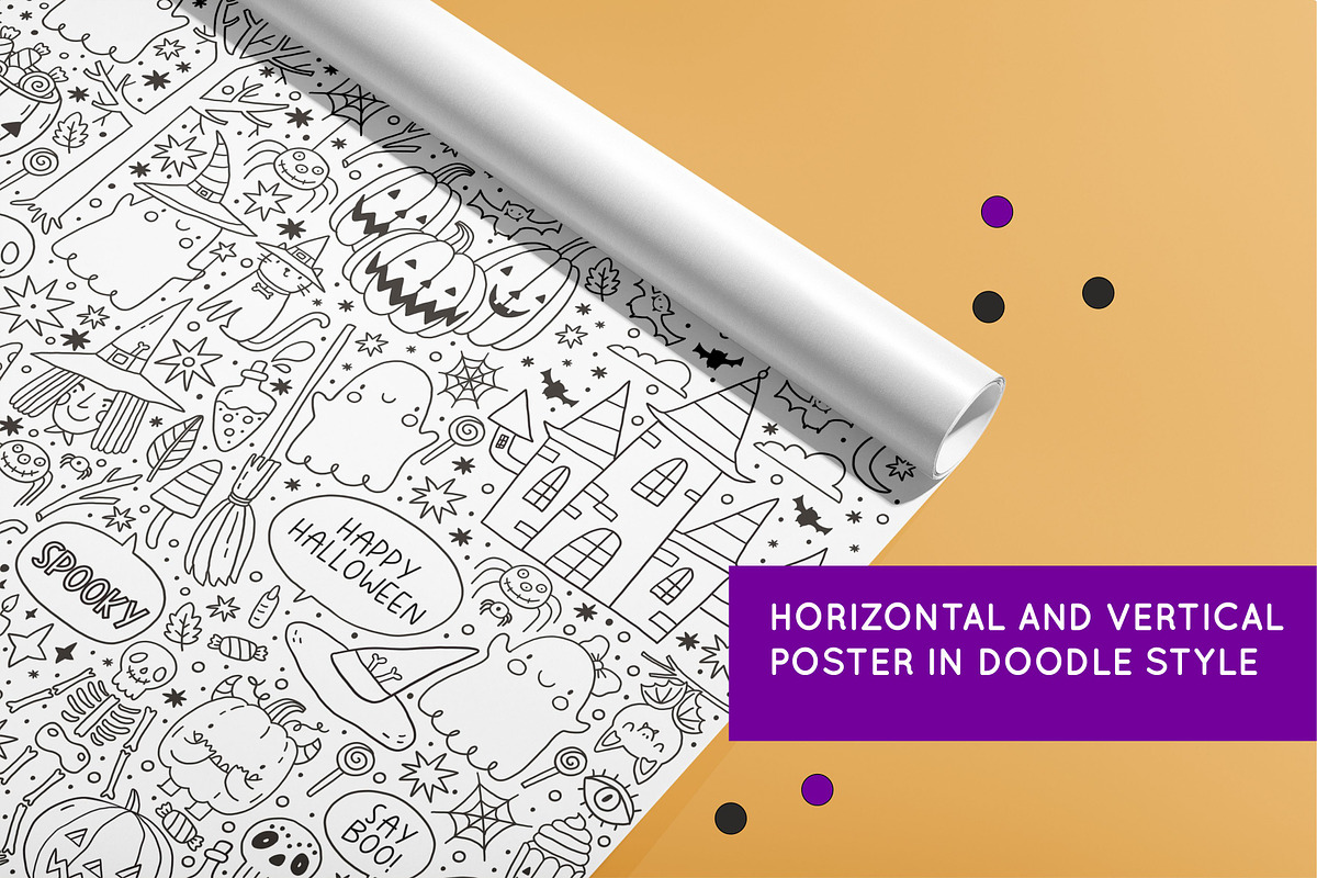 HALLOWEEN - coloring page, activity | Creative Market