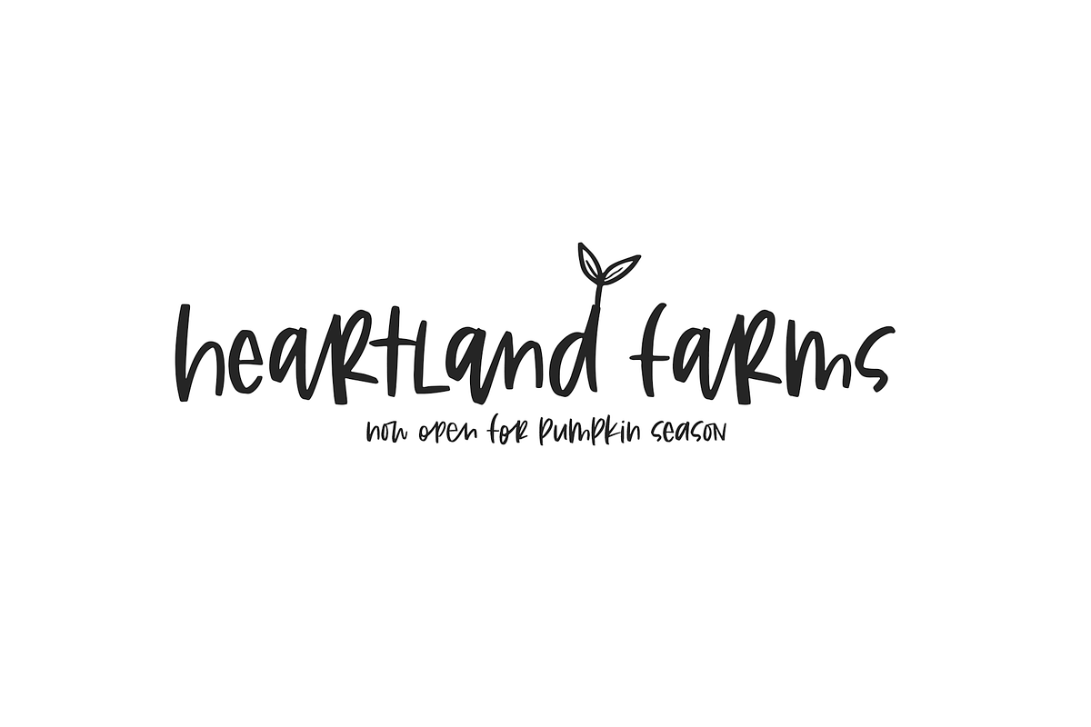Farmland Fresh Duo and Doodles Font, a Script Font by KA Designs