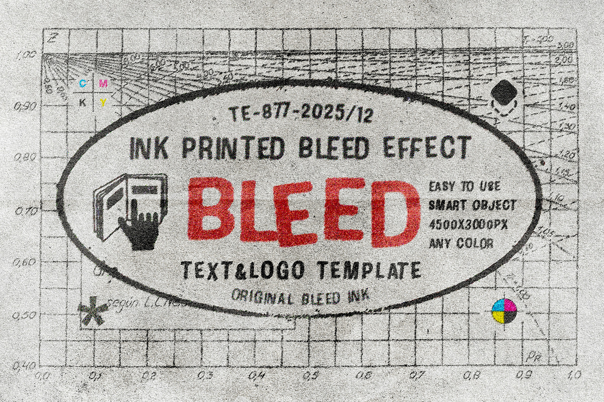 Ink Printed Bleed Text Effect, a Layer Style Add-On by Design Squad