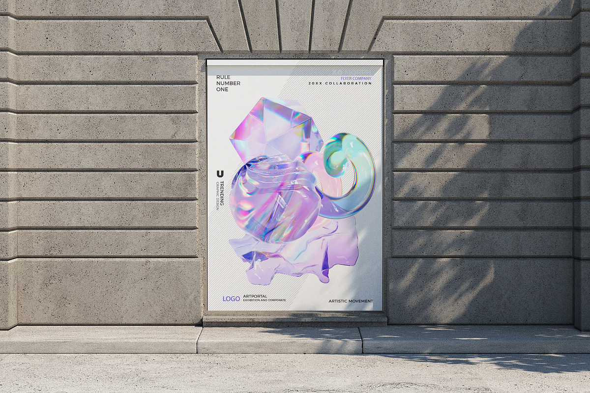 Colorful 3D Duo Glass Shapes Pack, a Graphic by LarysaZabrotskaya