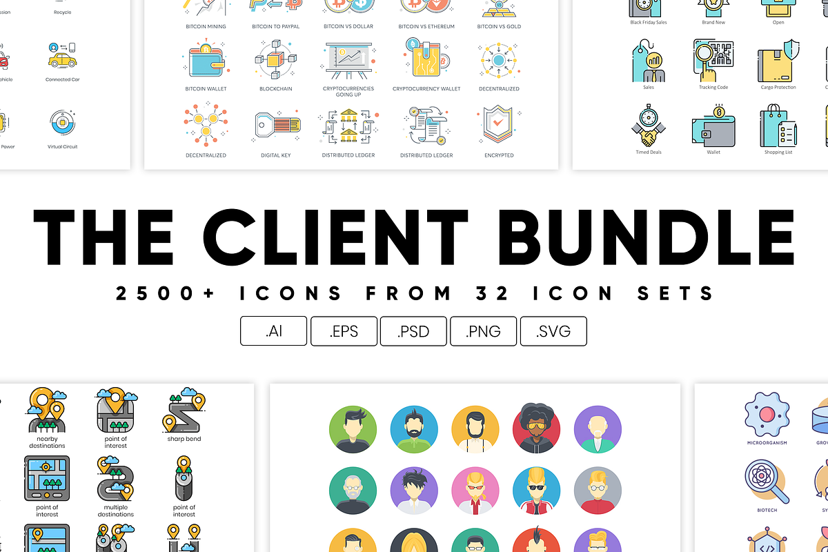 2,500+ Icons - The Client Bundle, an Outline Icon by Flat Icons