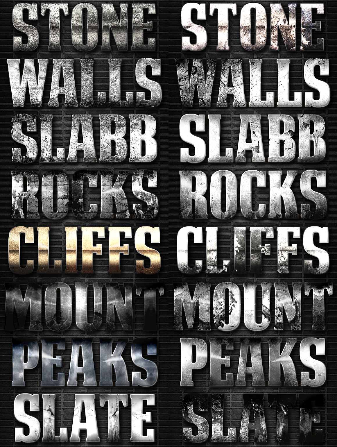 32 Extreme Stone Layer Styles 4, a Layer Style Add-On by DesignFathoms