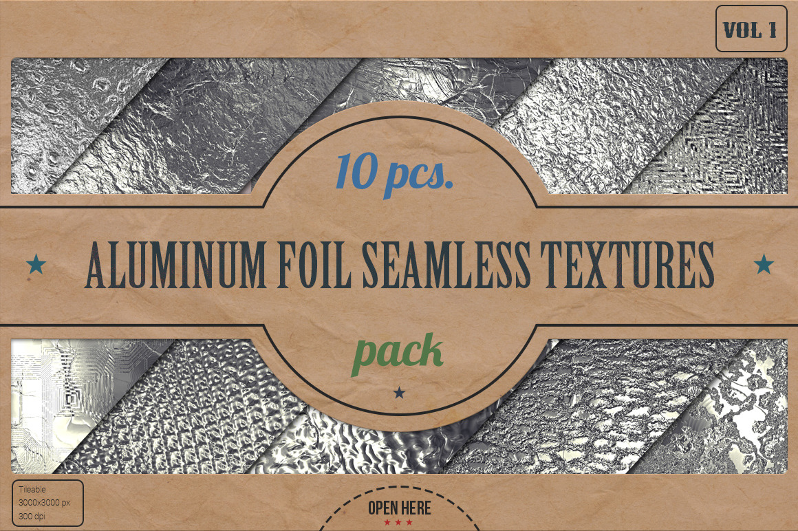 Aluminum Foil HD Textures Pack v.1, a Texture Graphic by Marabu ...