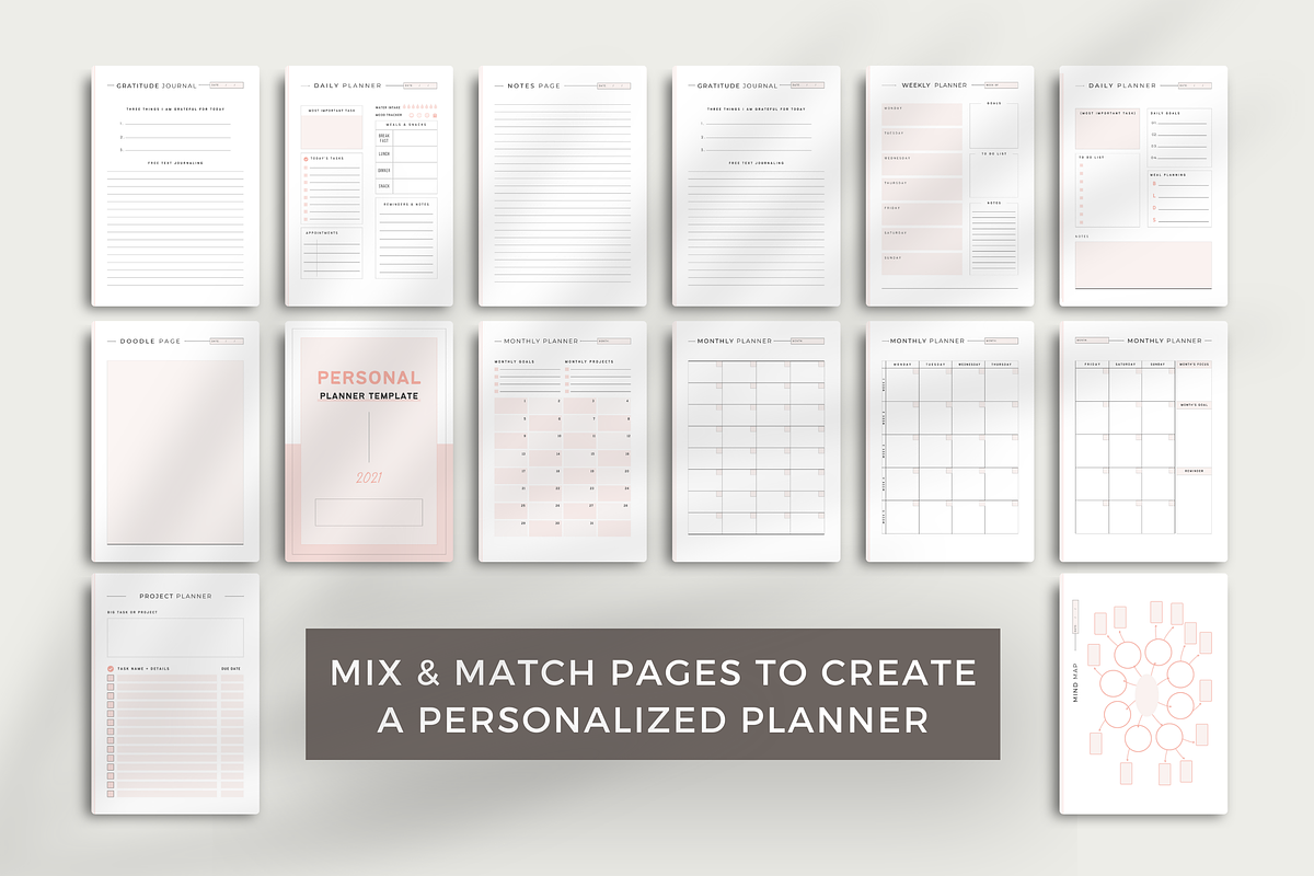 Editable Planner Template Canva, a Stationery Template by Designs by ...