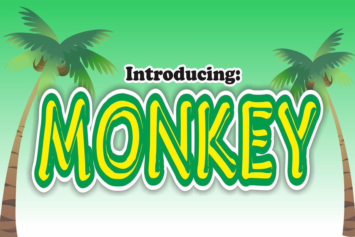 Monkey - Cartoon Font Types, a Font by Sahira Studio