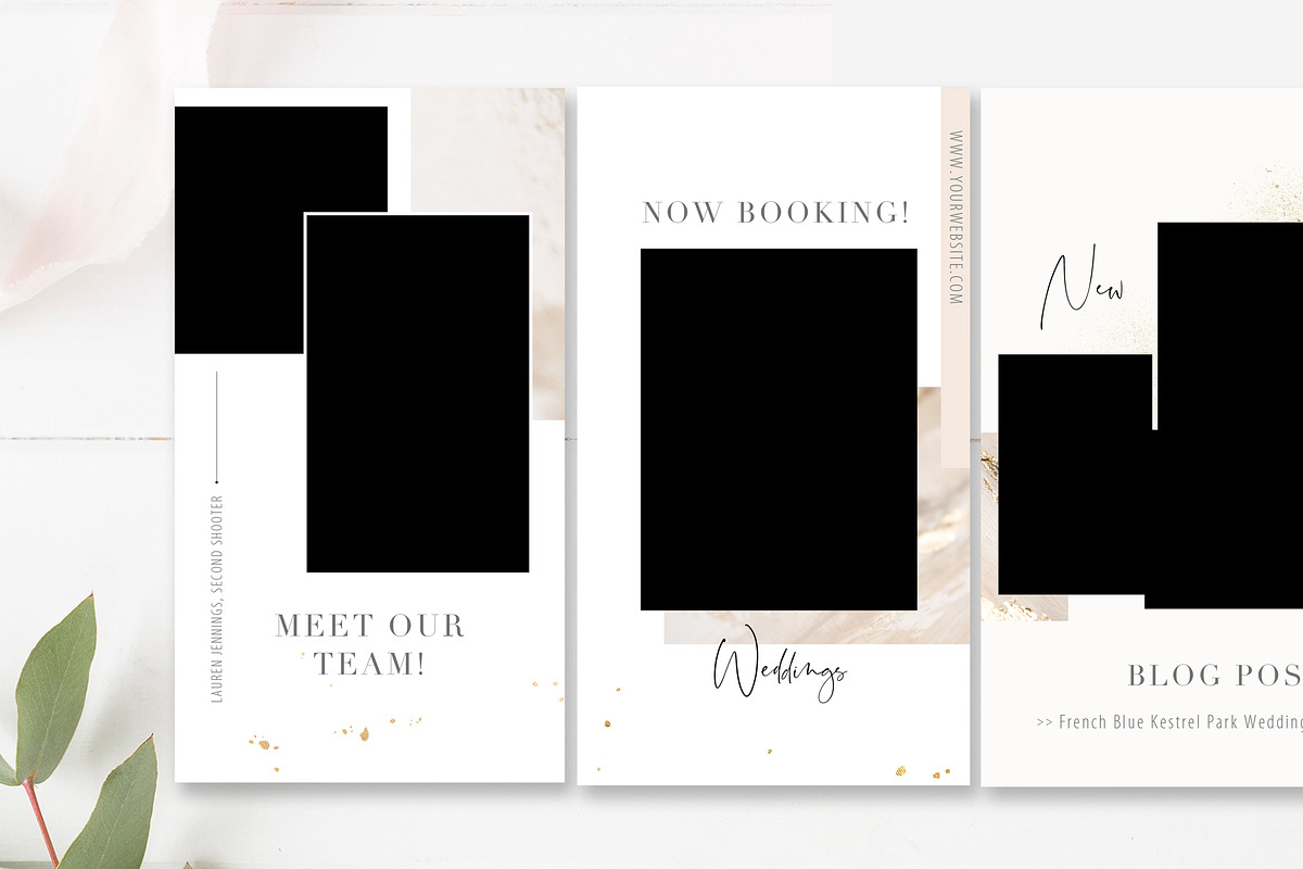 Gold Foil Instagram Stories Pack, a Social Media Template by By ...