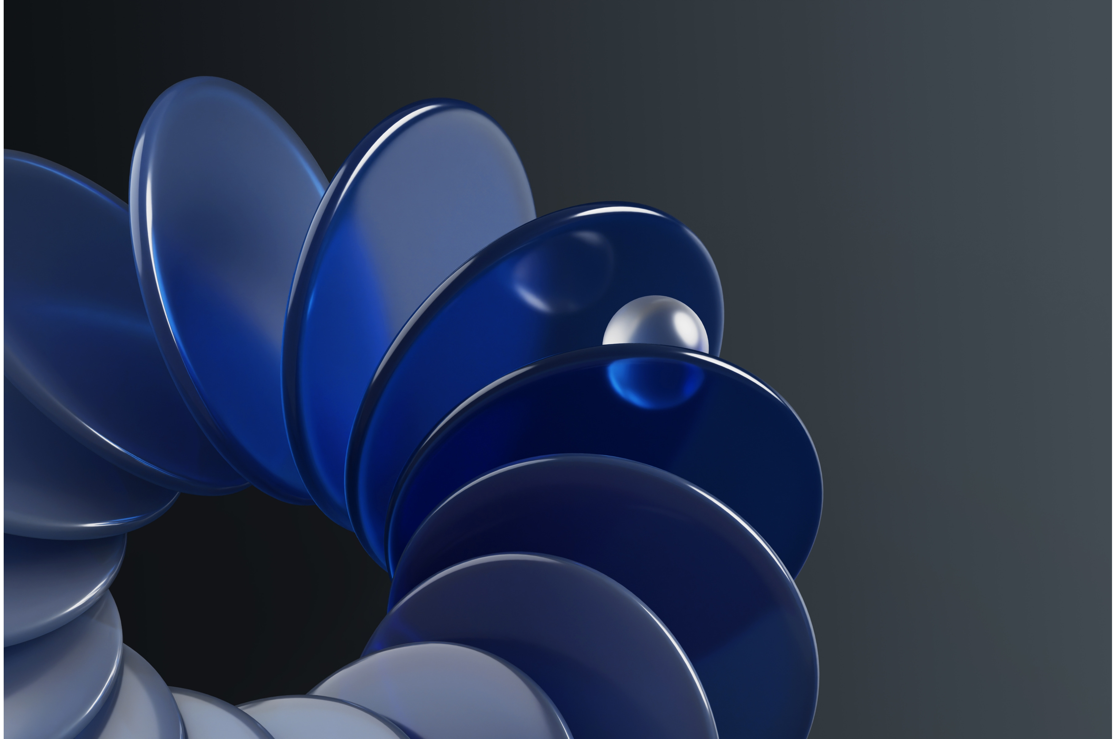 Blue glass circle array with crystal, a Textures & Material 3D Model by ...