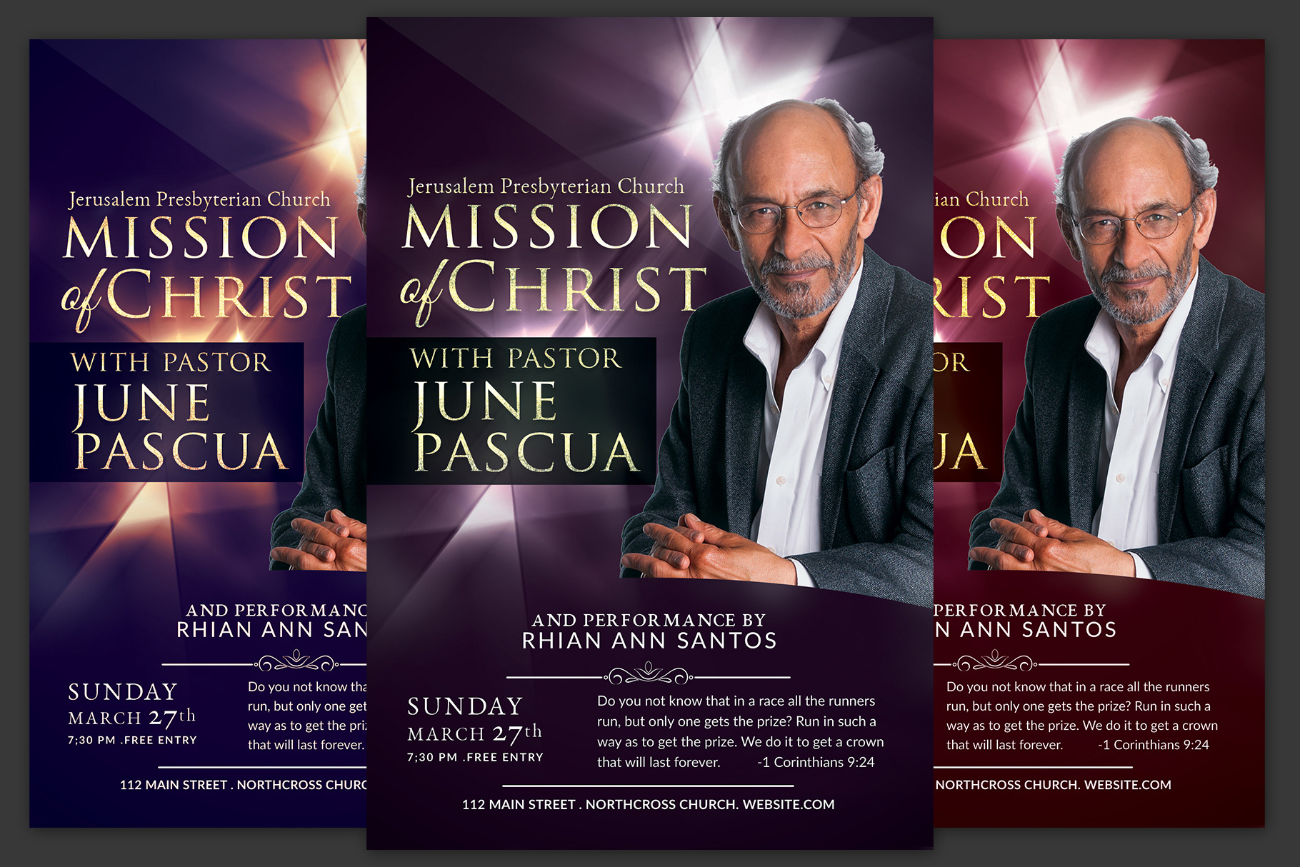 Mission of Christ Church Flyer, a Flyer Template by KiraYamato Design ...