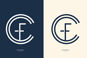 Monogram icon logo CCF or FCC, a Branding & Logo Template by idesign_4u