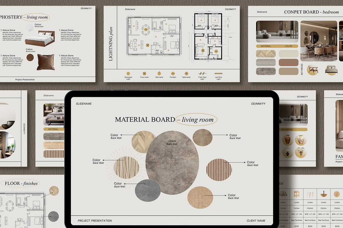 PPT Interior Design Presentation, a Presentation Template by SKY CREATION